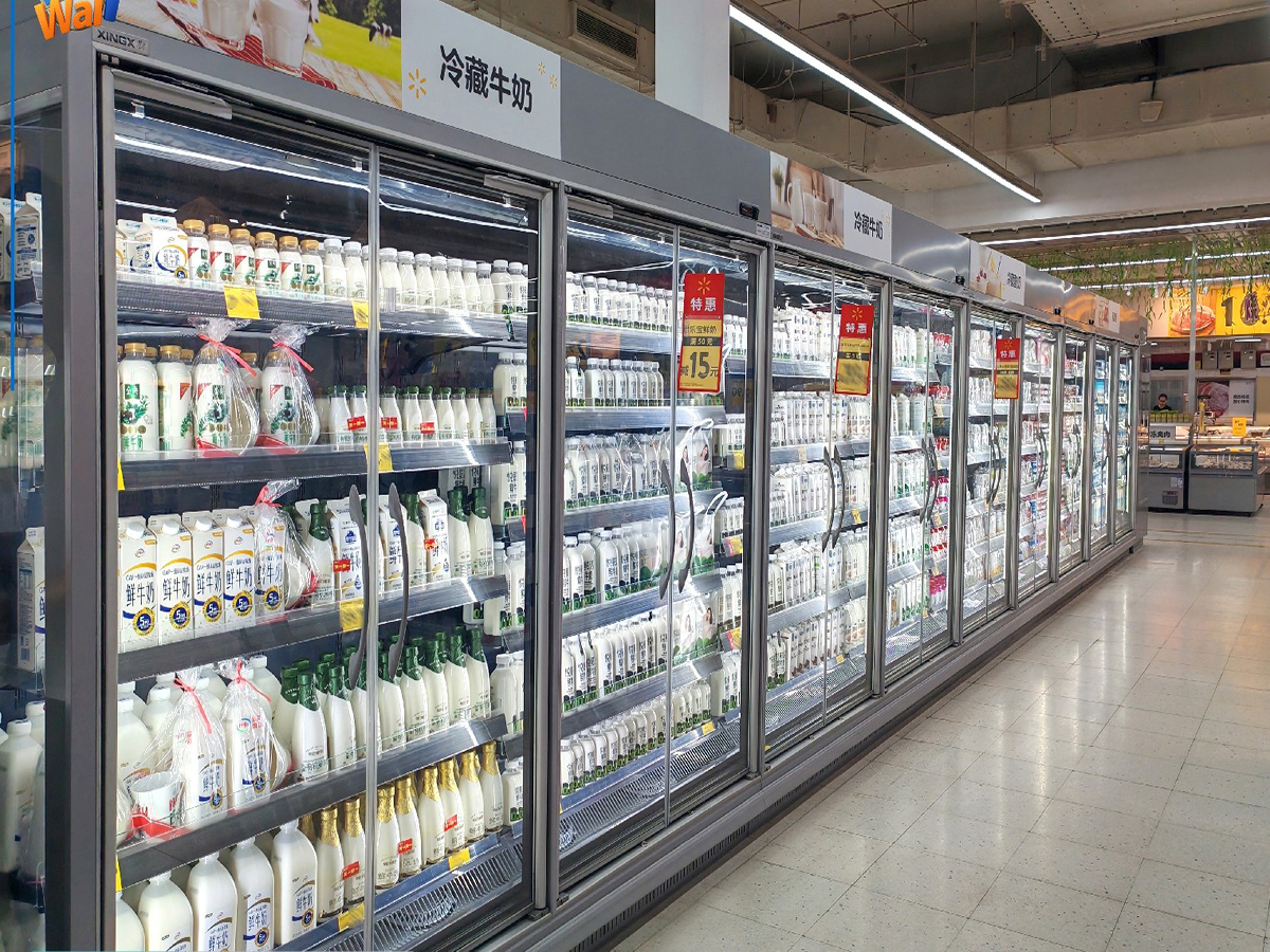 Glass door freezer vertical light for display showcase SPU-VR ...